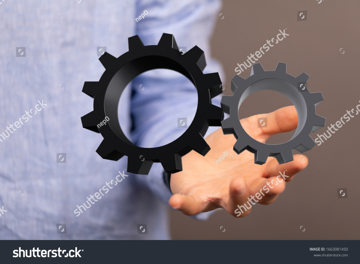Gear Technology Setting Concept Background Stock Photo 1663081450 ...