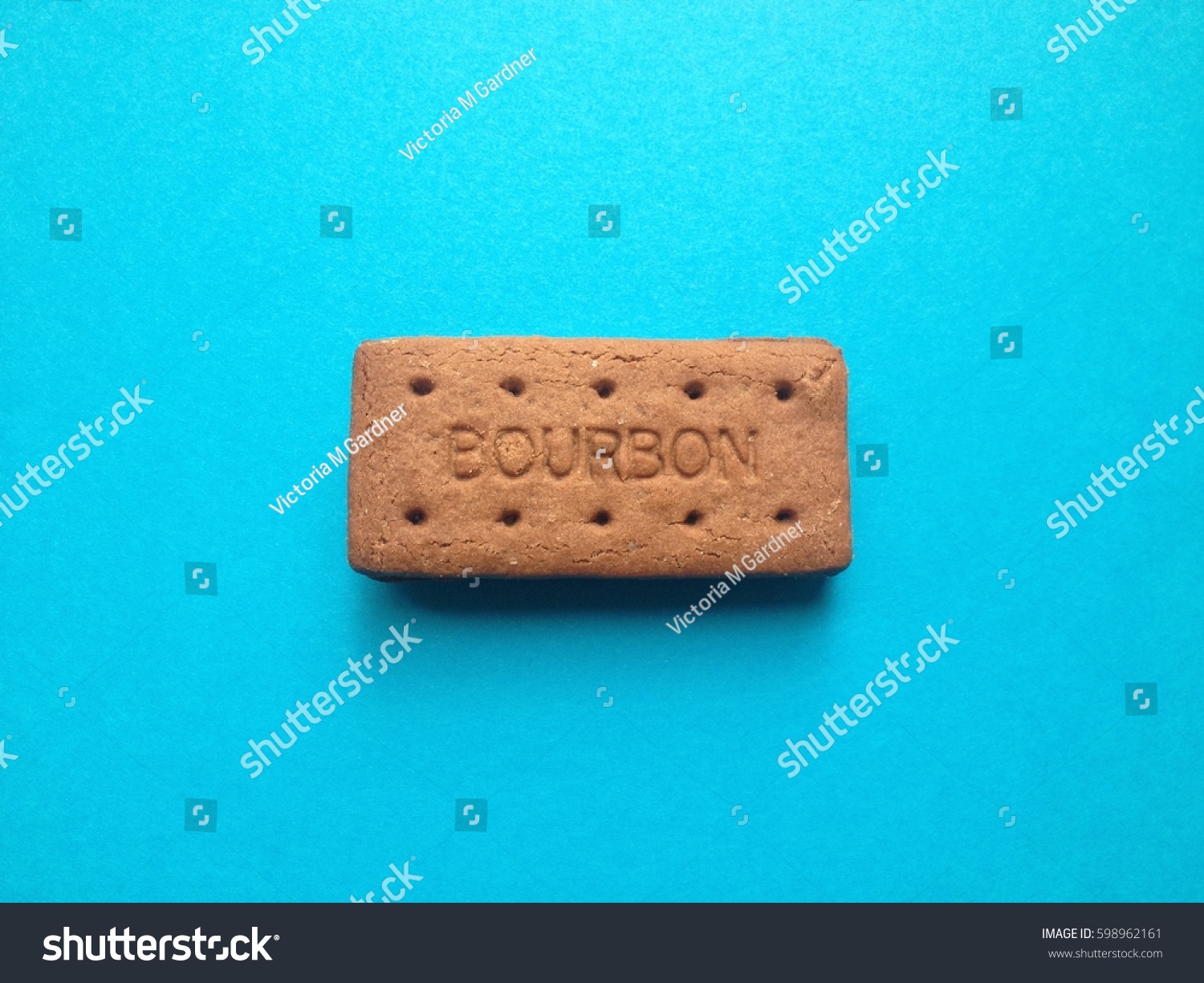 Generic Bourbon Biscuit On Plain Background Stock Photo 598962161 ...