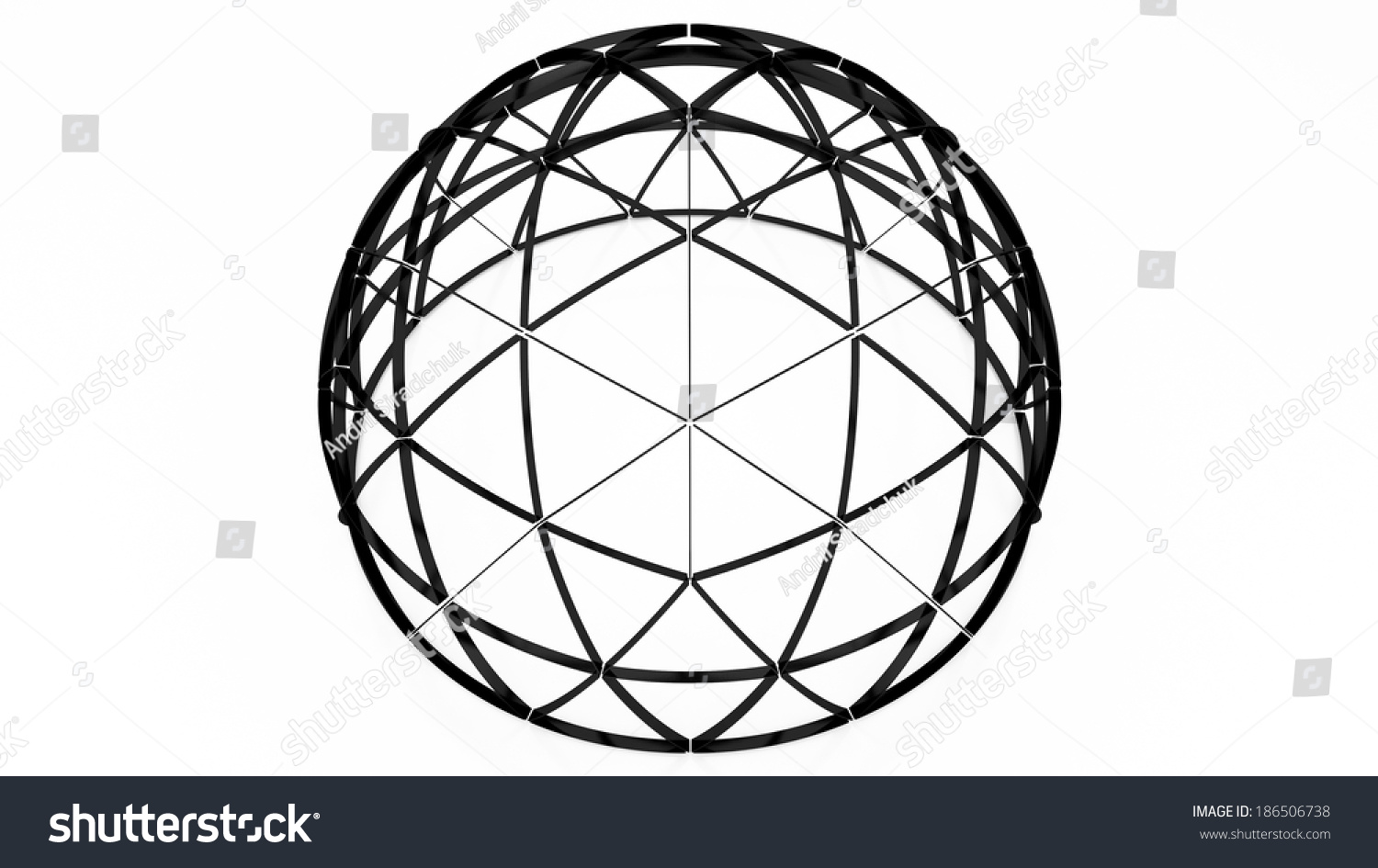 Geodesic Dome Render Stock Illustration 186506738