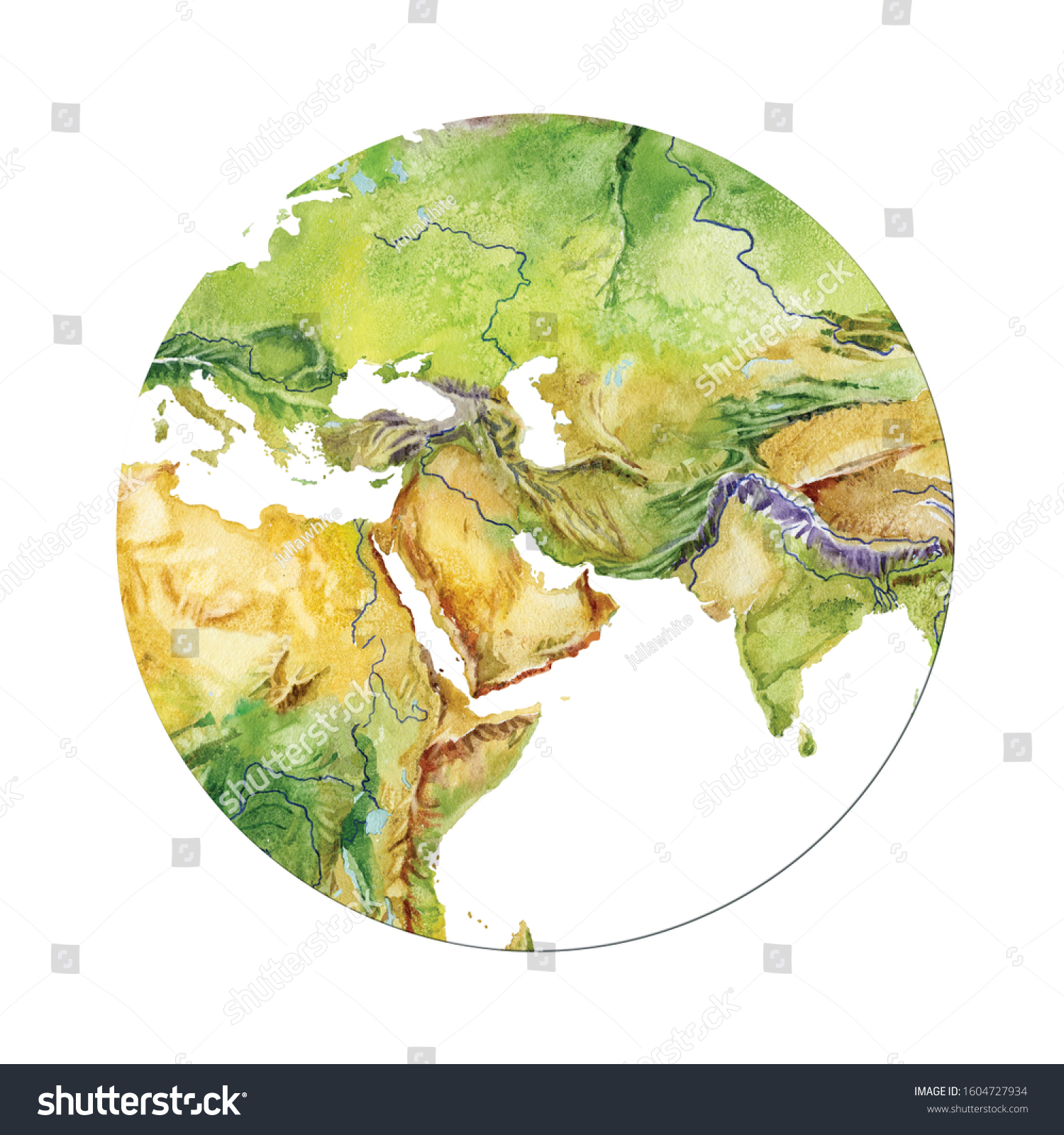 Geographical Map World Fragment Africa Asia Stock Illustration ... Geographical Map World Fragment Africa Asia Stock Illustration ...