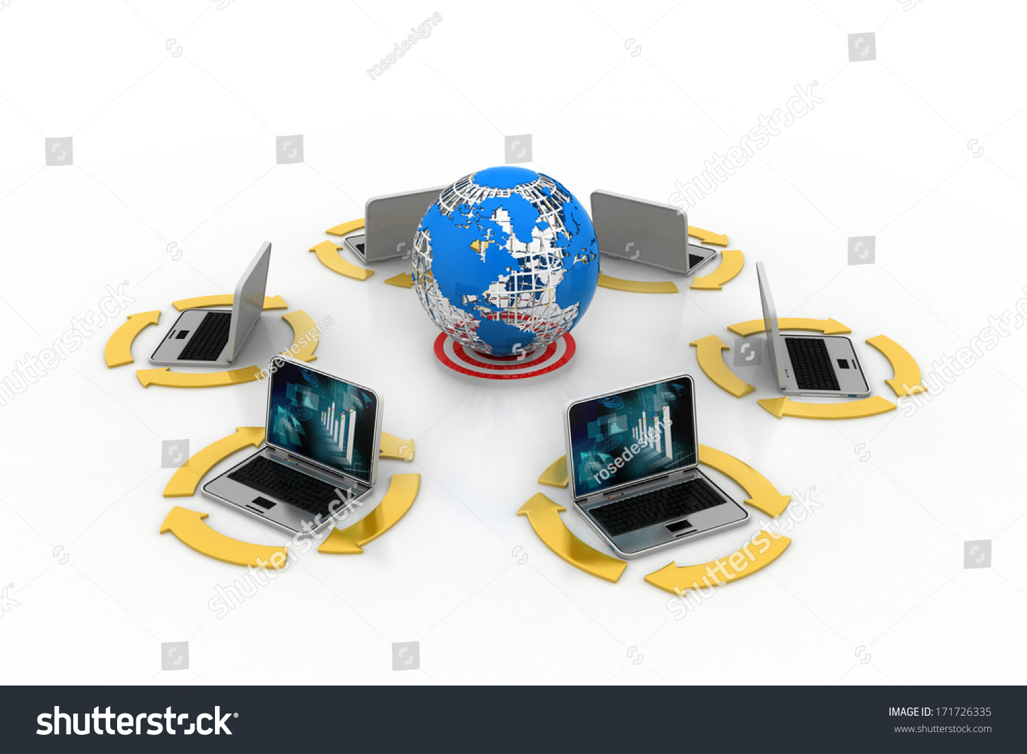 Global Computer Network Stock Illustration 171726335
