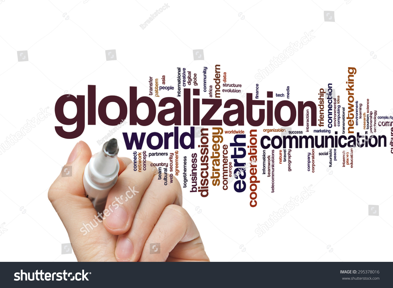 Globalization Concept Word Cloud Background Stock Photo 295378016 ...