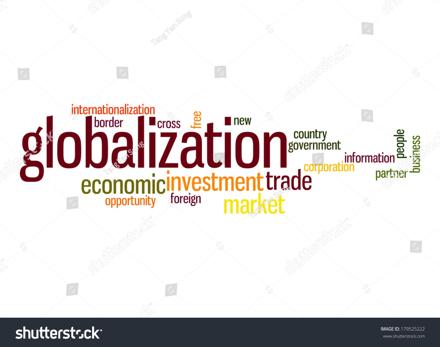 Globalization Word Cloud Stock Illustration 179525222