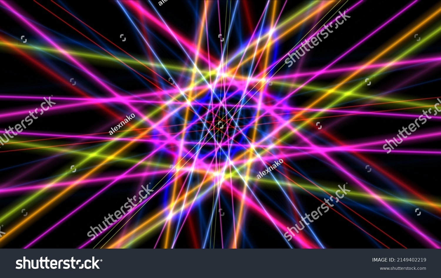 Glowing Atom Structure Light Laser Ring Stock Illustration 2149402219 ...