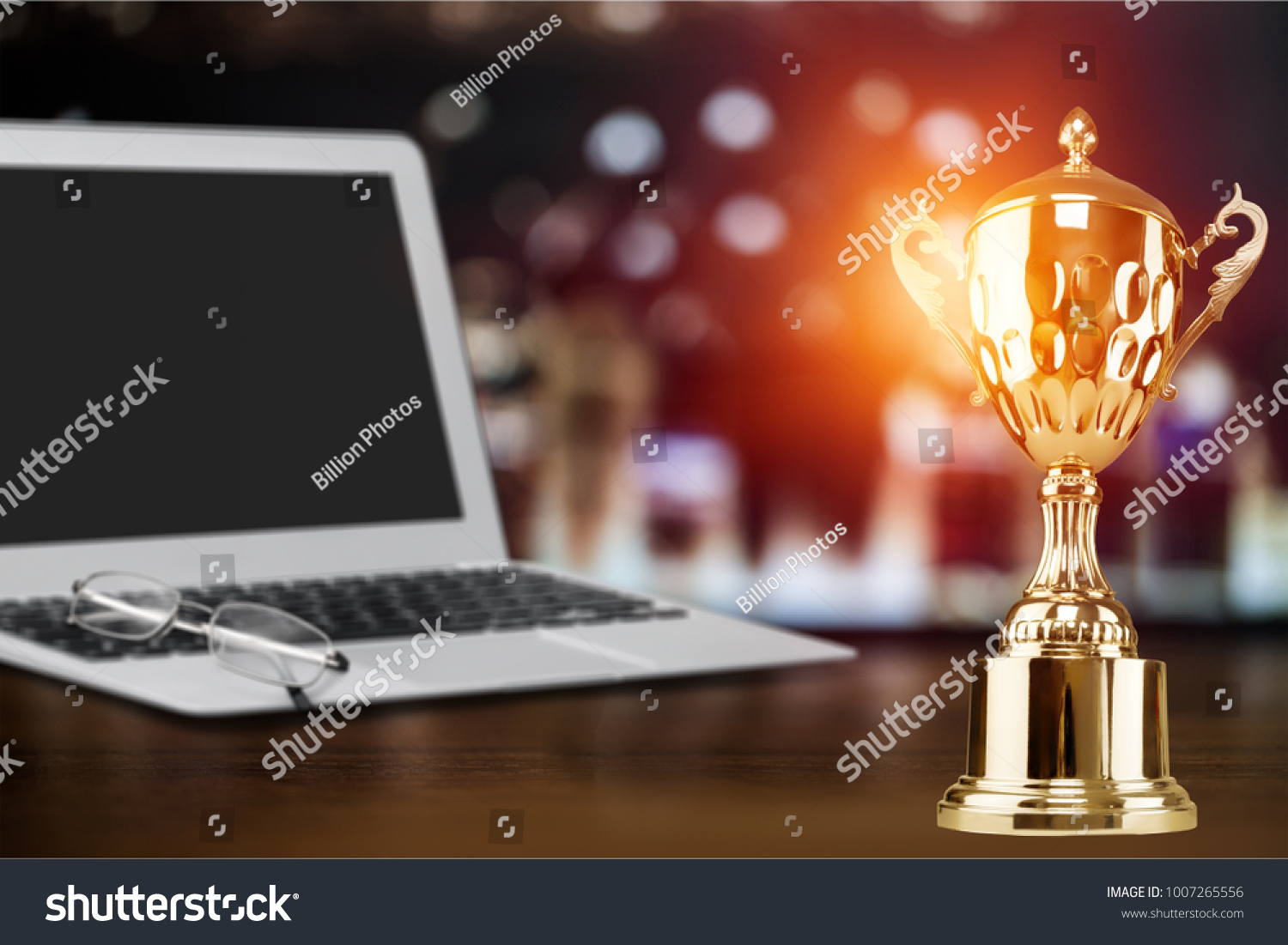 Gold Trophy On Work Table Stock Photo 1007265556 | Shutterstock