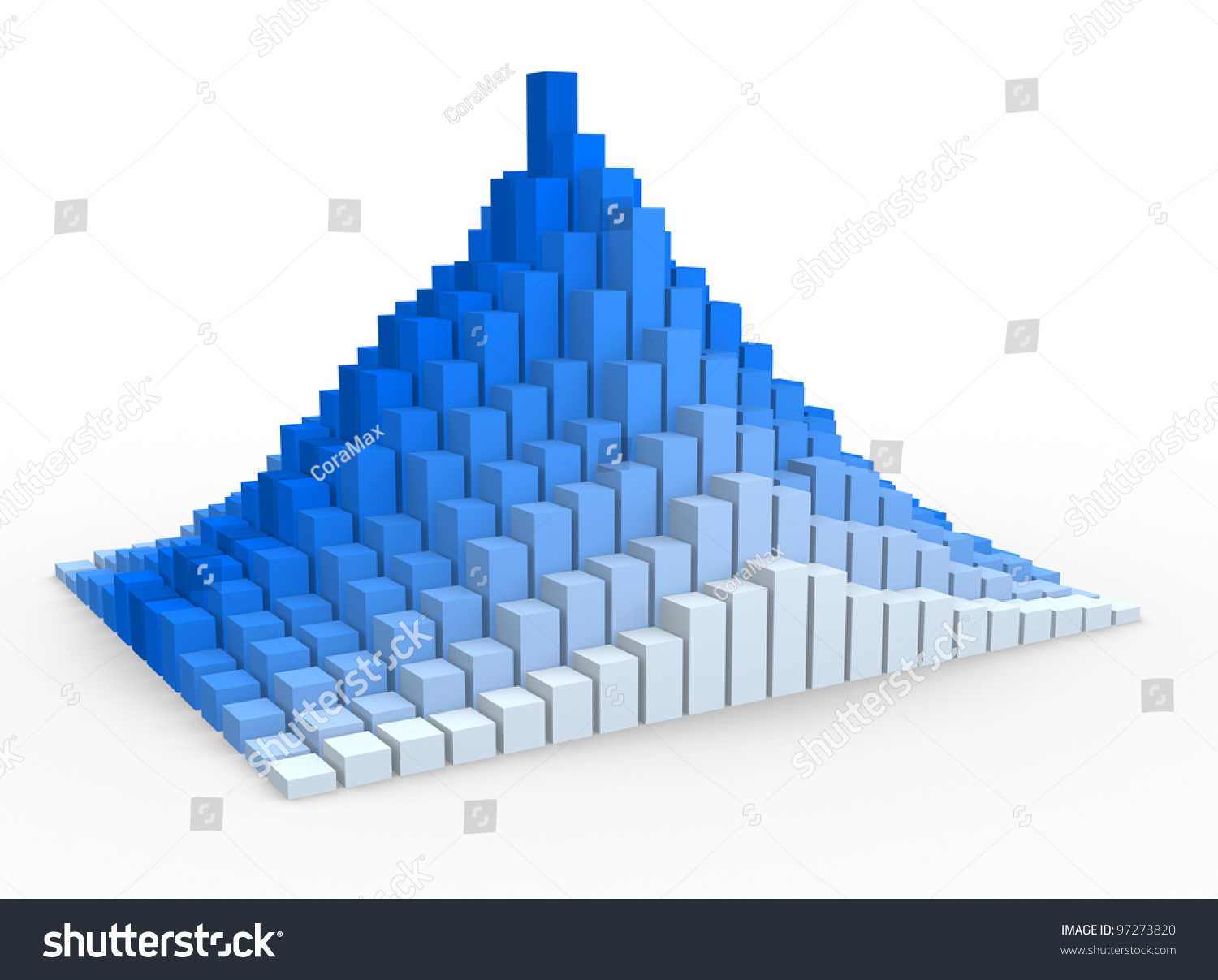 Graph Financial Layered Pyramid Chart 3d Stock Illustration 97273820