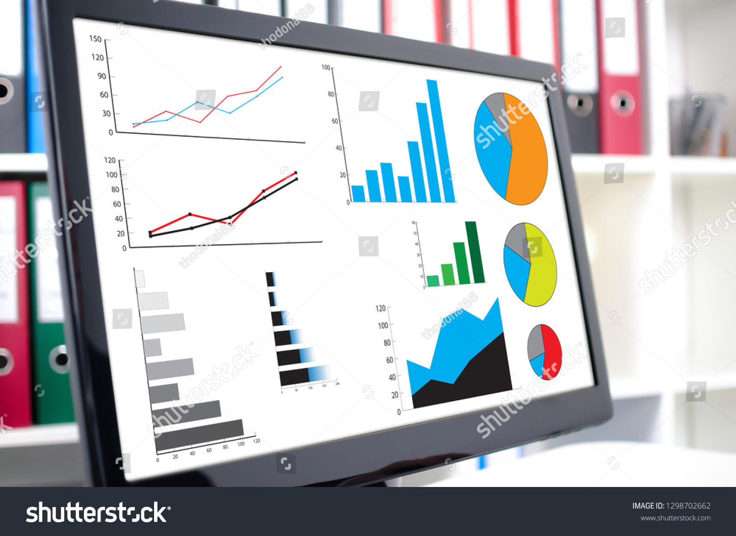 Graphical Analysis Concept Shown On Computer Foto stock 1298702662 ...