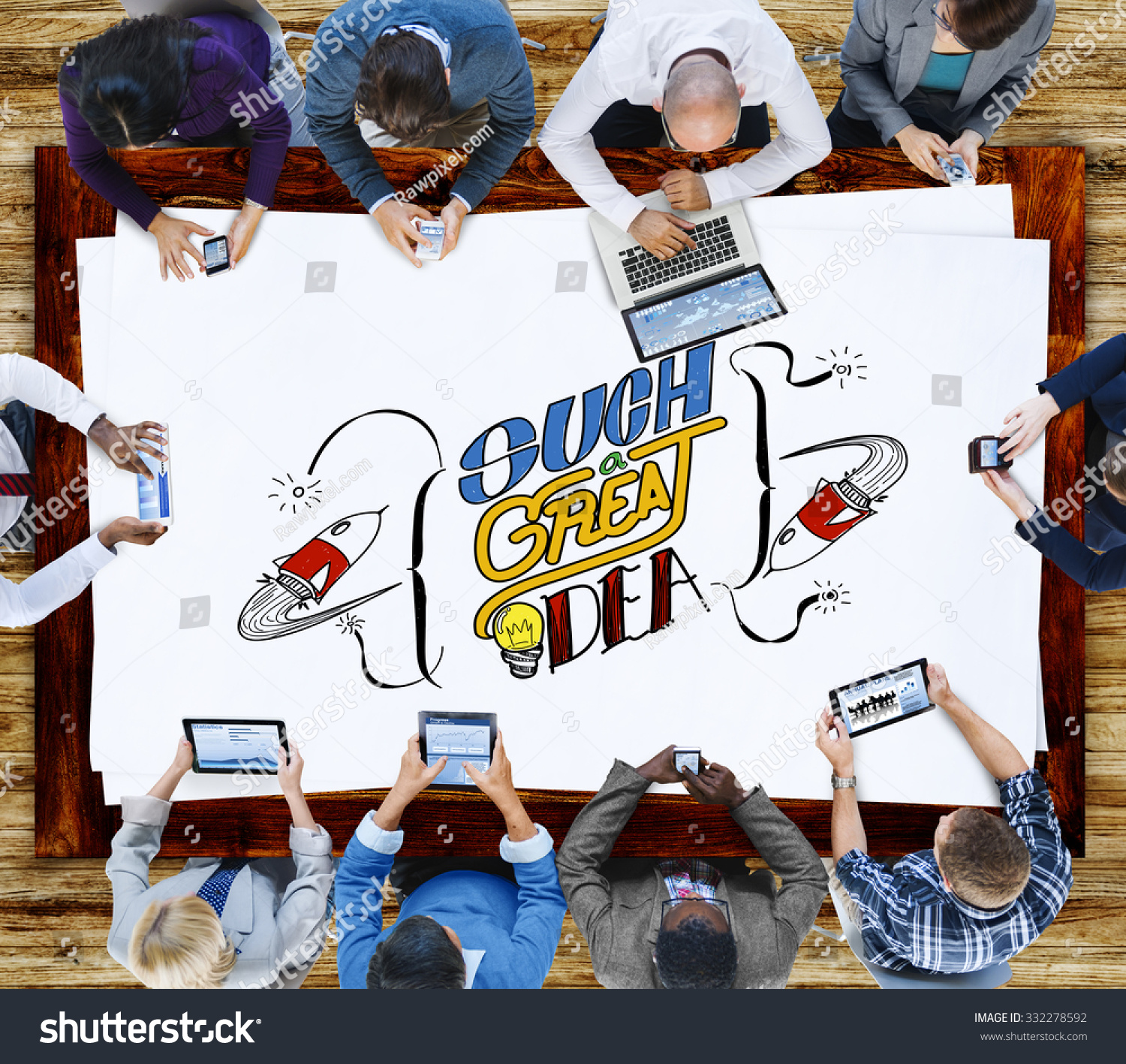 Great Idea Launch Creative Thinking Concept Stock Photo 332278592 ...