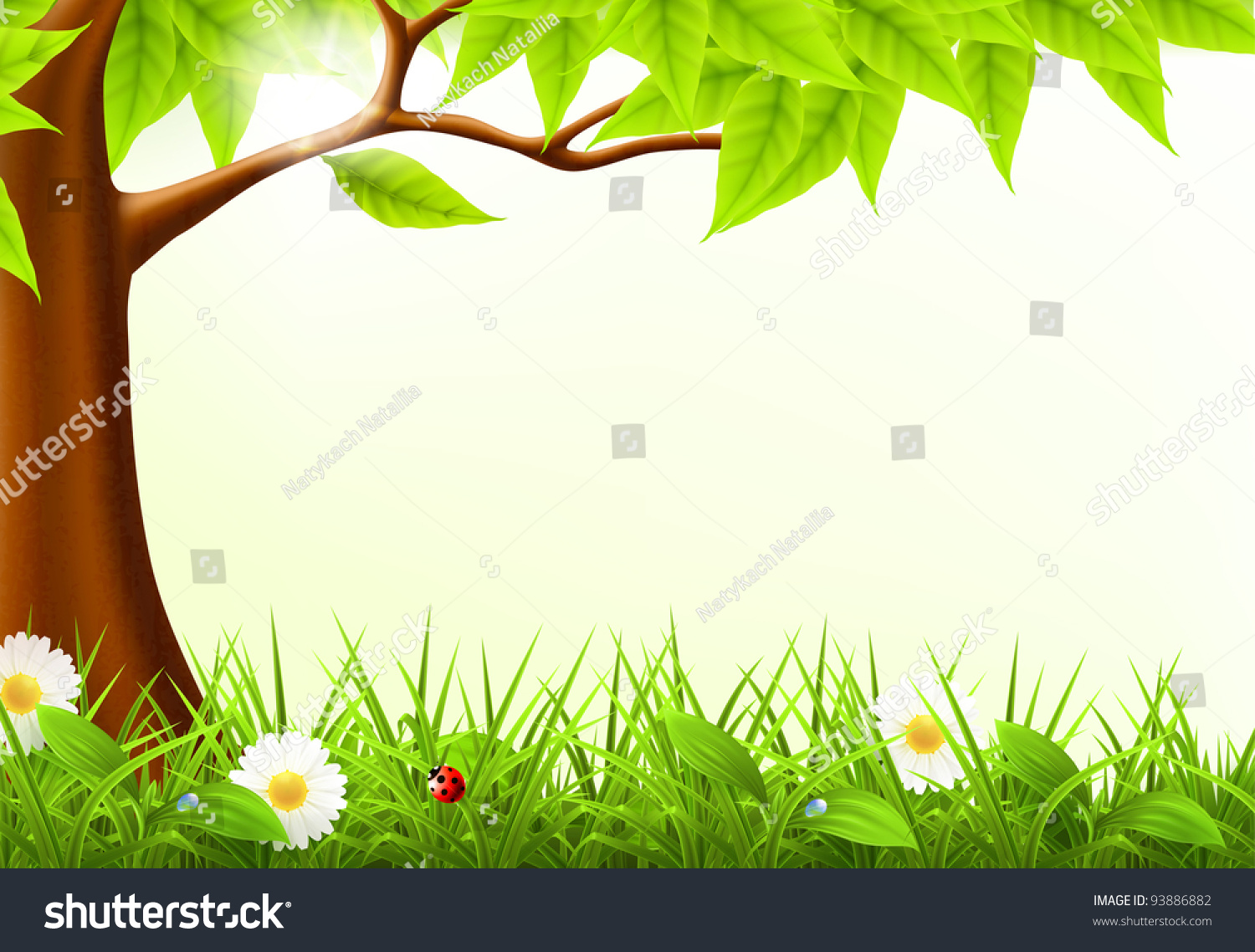Green Tree Frame Bitmap Copy Stock Illustration 93886882 - Shutterstock