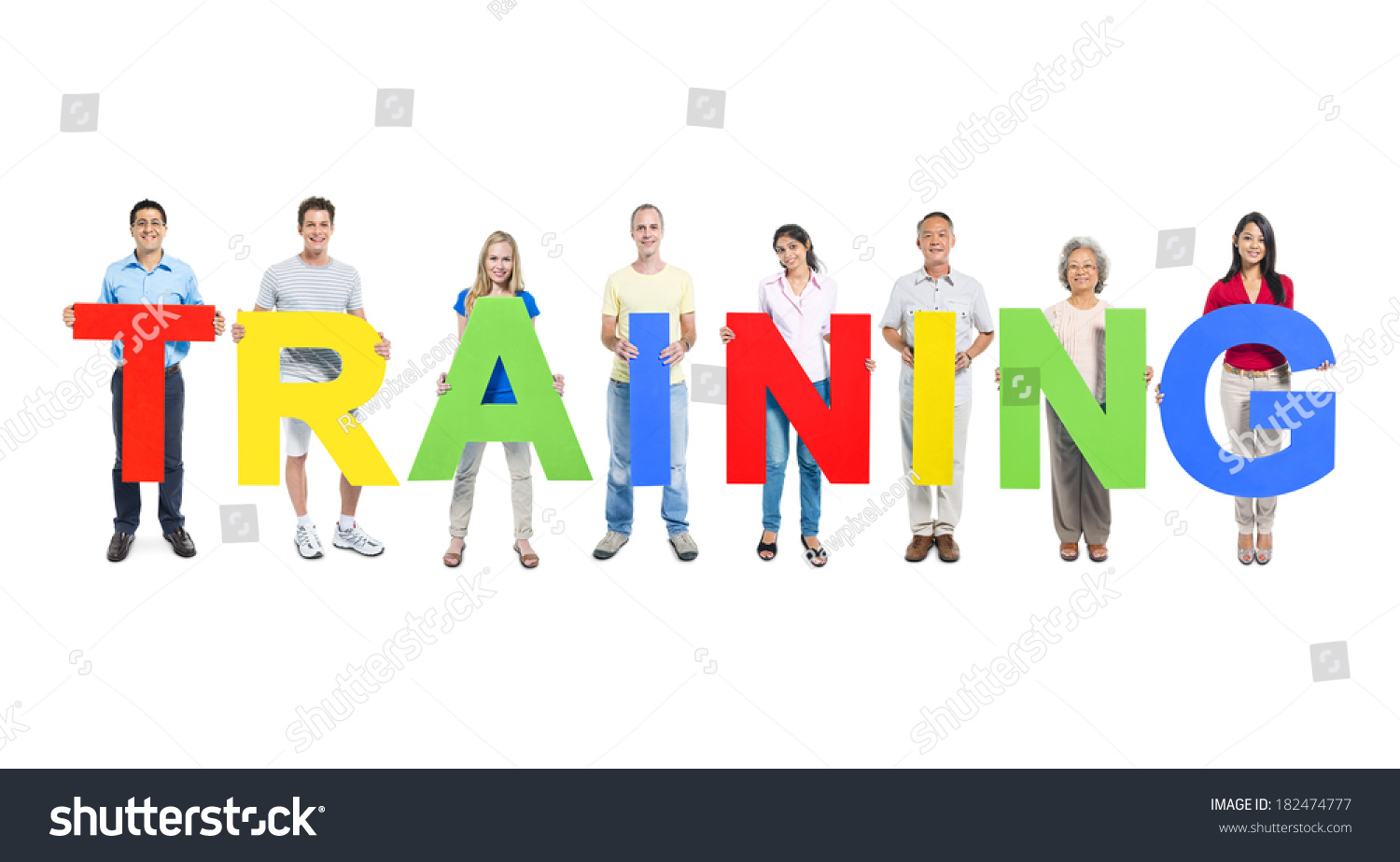 Group Happy Multiethnic People Holding Word Stock Photo 182474777 ... Group Happy Multiethnic People Holding Word Stock Photo 182474777 ...