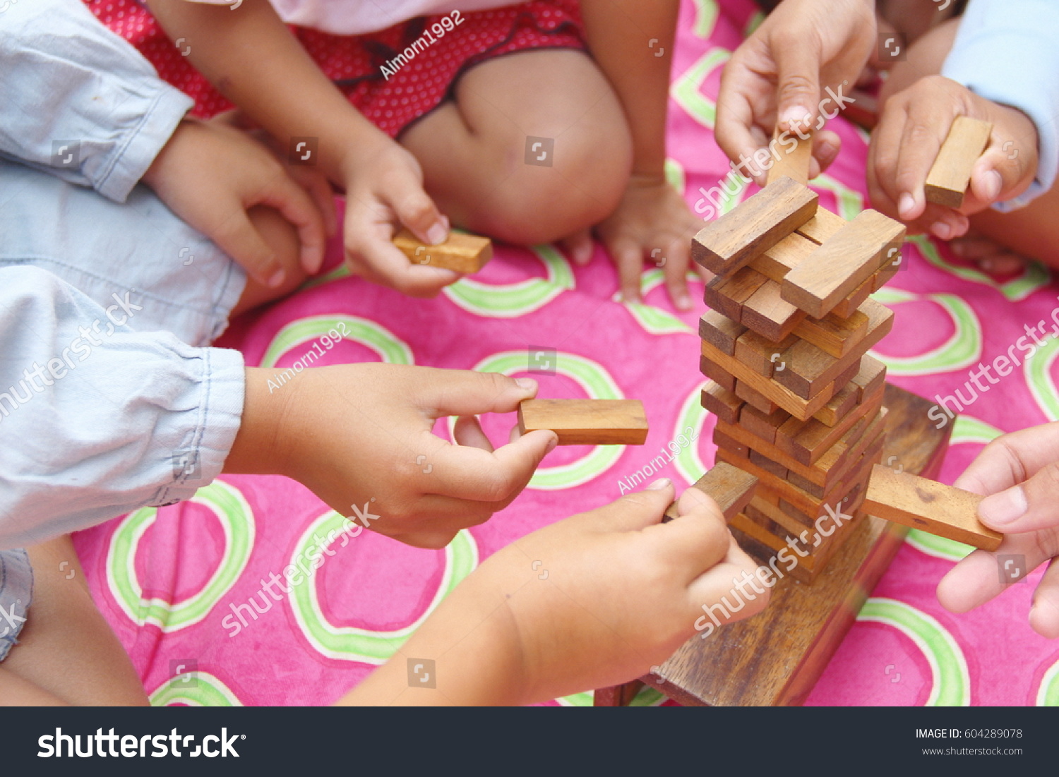 Group Kids Playing Wooden Blocks Diversity Stock Photo 604289078 ... Group Kids Playing Wooden Blocks Diversity Stock Photo 604289078 ...