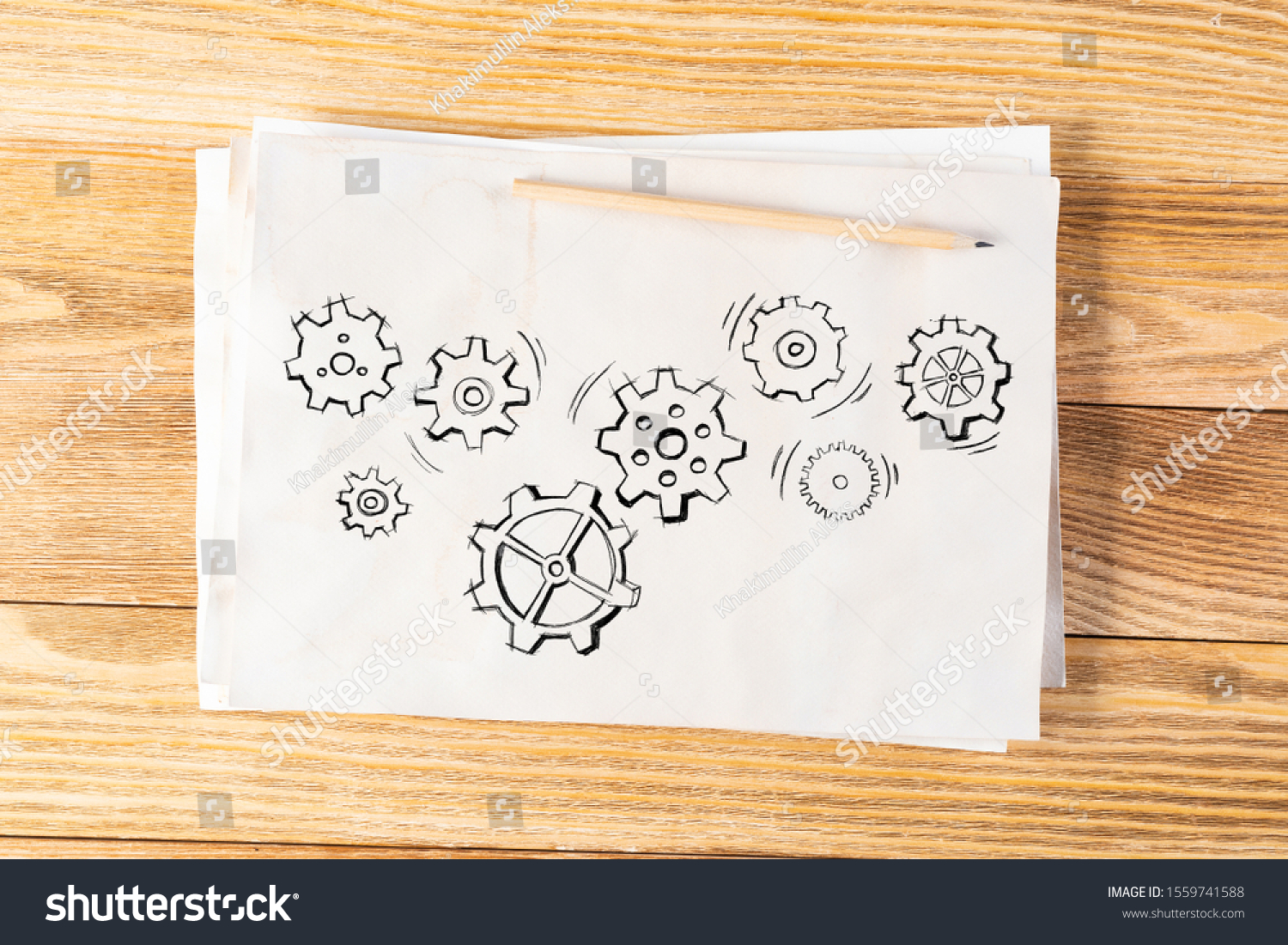 Group Rotating Gears Pencil Hand Drawn Stock Photo (Edit Now) 1559741588 Group Rotating Gears Pencil Hand Drawn Stock Photo (Edit Now) 1559741588