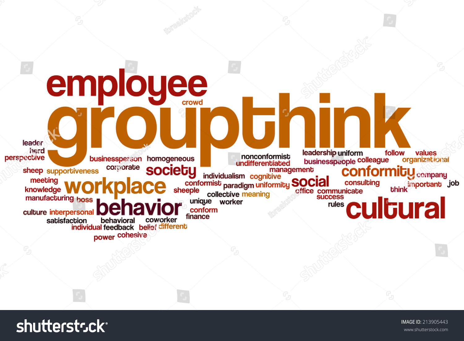 Groupthink Concept Word Cloud Background: ภาพประกอบสต็อก 213905443 ...