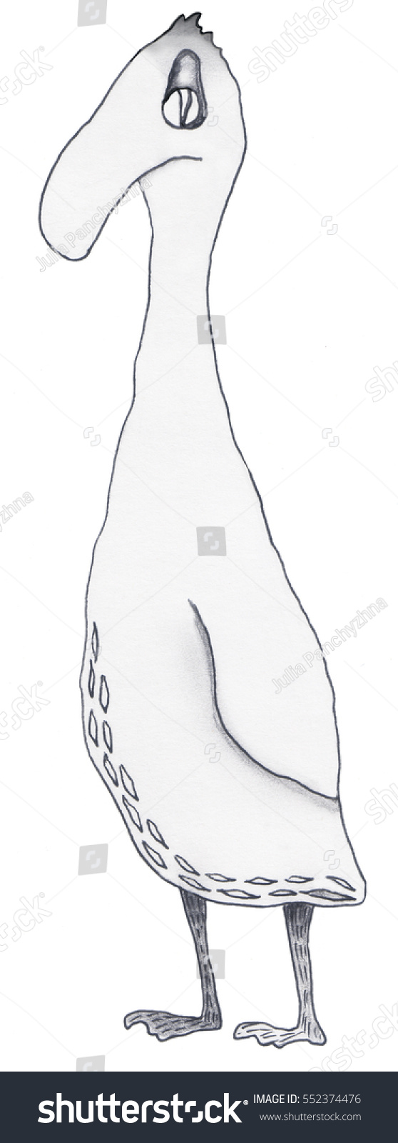 Grumpy Goose Drawing Stock Illustration 552374476 | Shutterstock