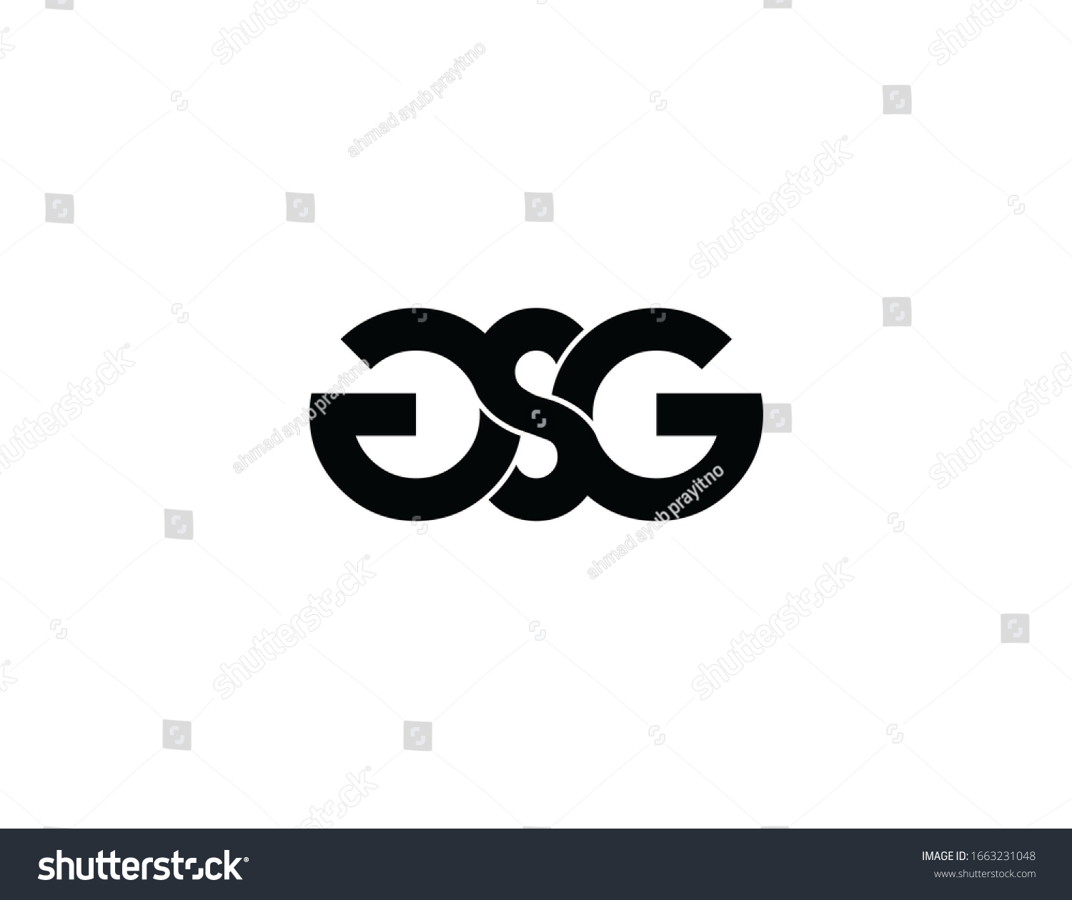Gsg Original Monogram Logo Design Stock Illustration 1663231048 ...