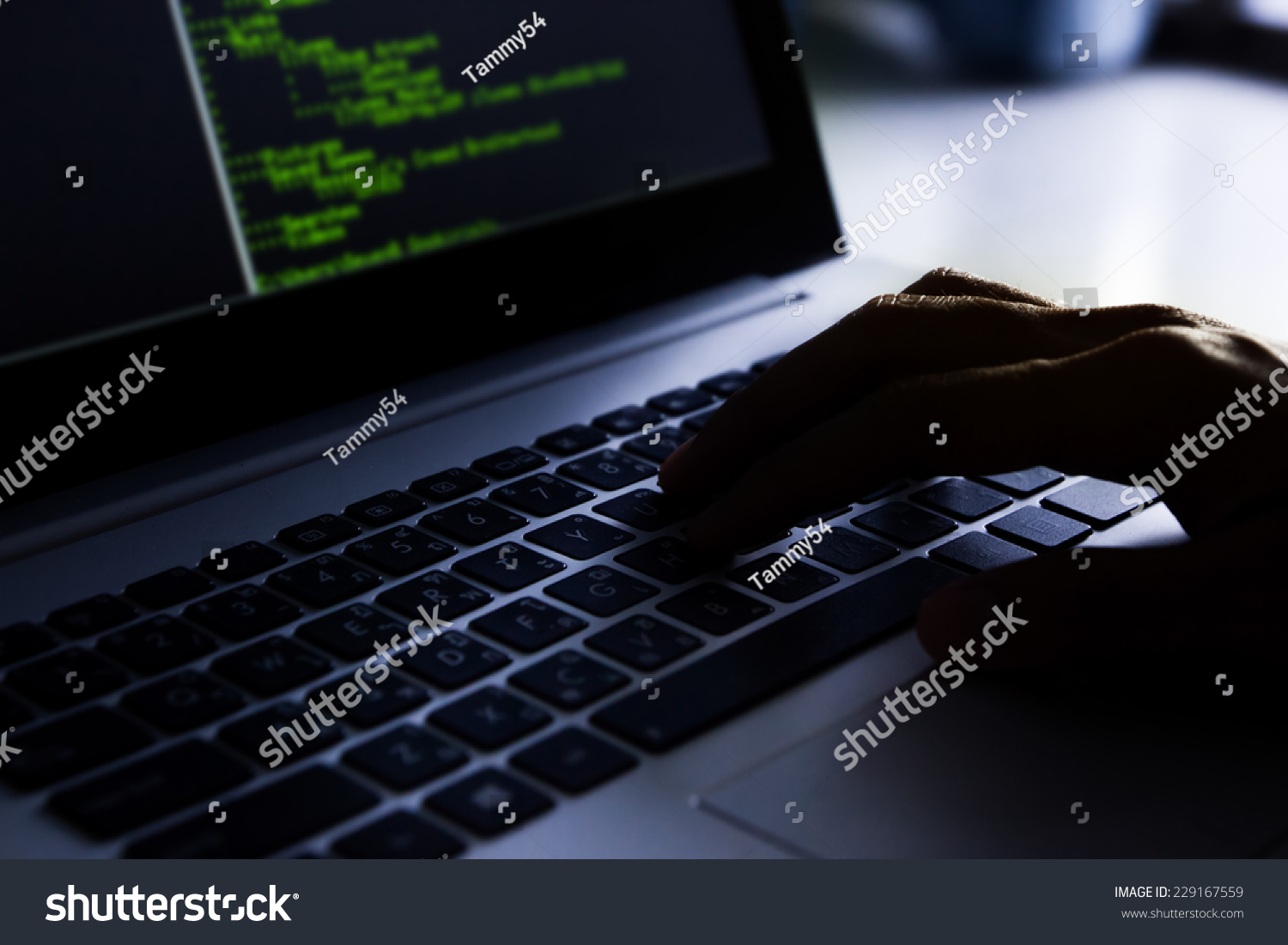 Hacker Using Laptop Stock Photo 229167559 - Shutterstock