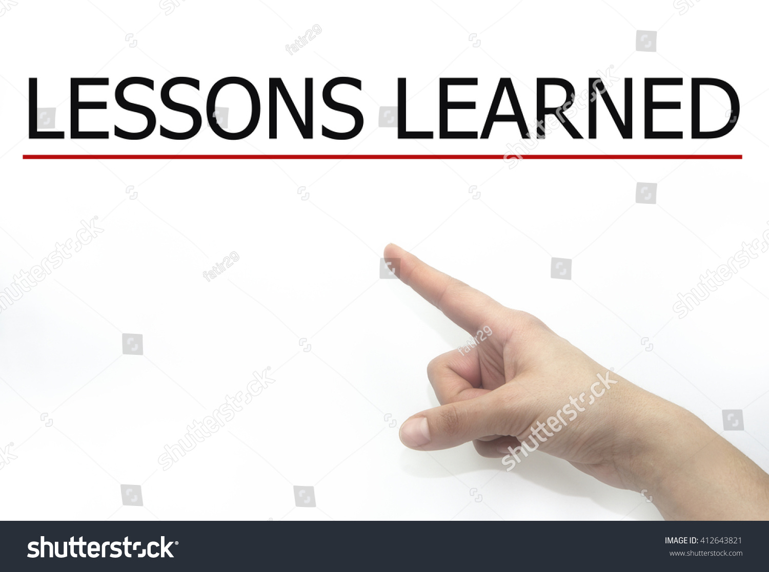 Hand Finger Showing Lessons Learned Text Stock Photo 412643821 ... Hand Finger Showing Lessons Learned Text Stock Photo 412643821 ...