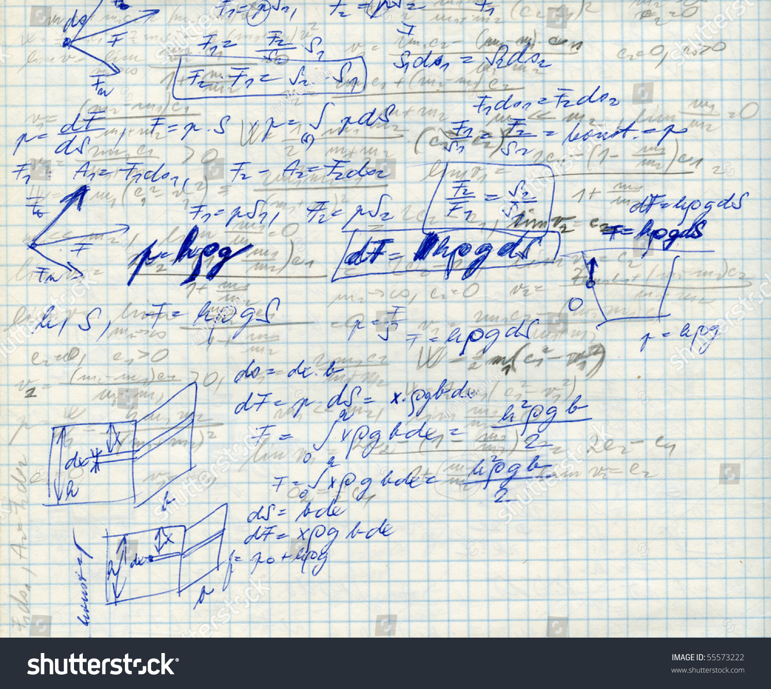 Hand Draw Math Background Stock Photo 55573222 | Shutterstock