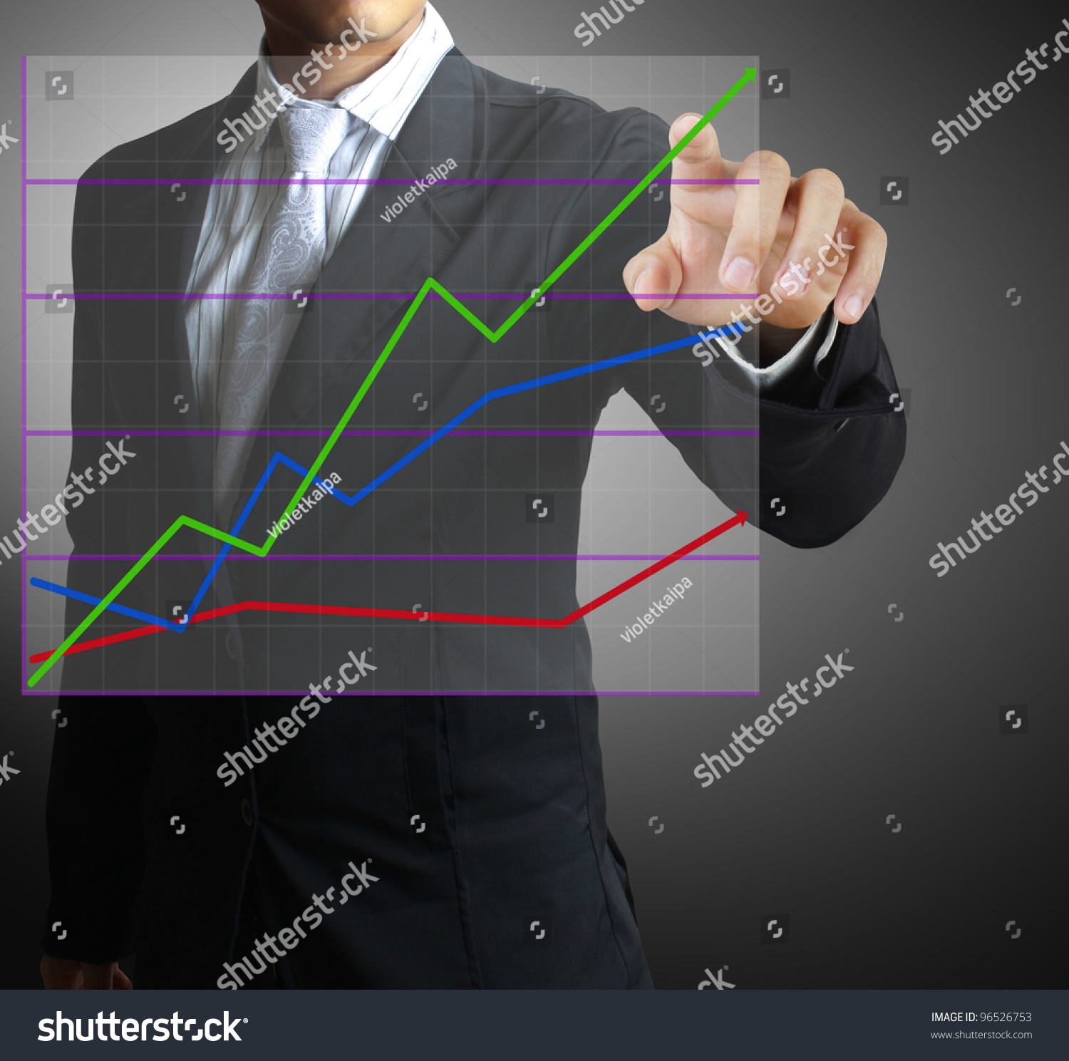 Hand Graph Stock Photo (Edit Now) 96526753