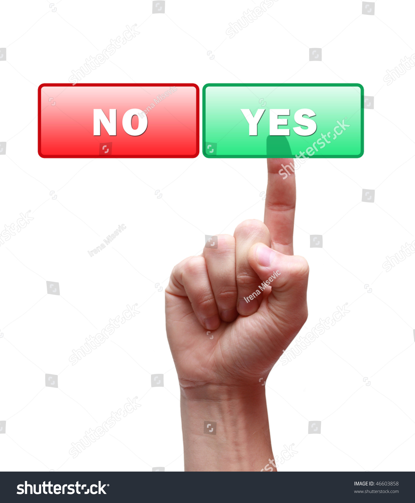Hand Push Button Stock Photo 46603858 | Shutterstock