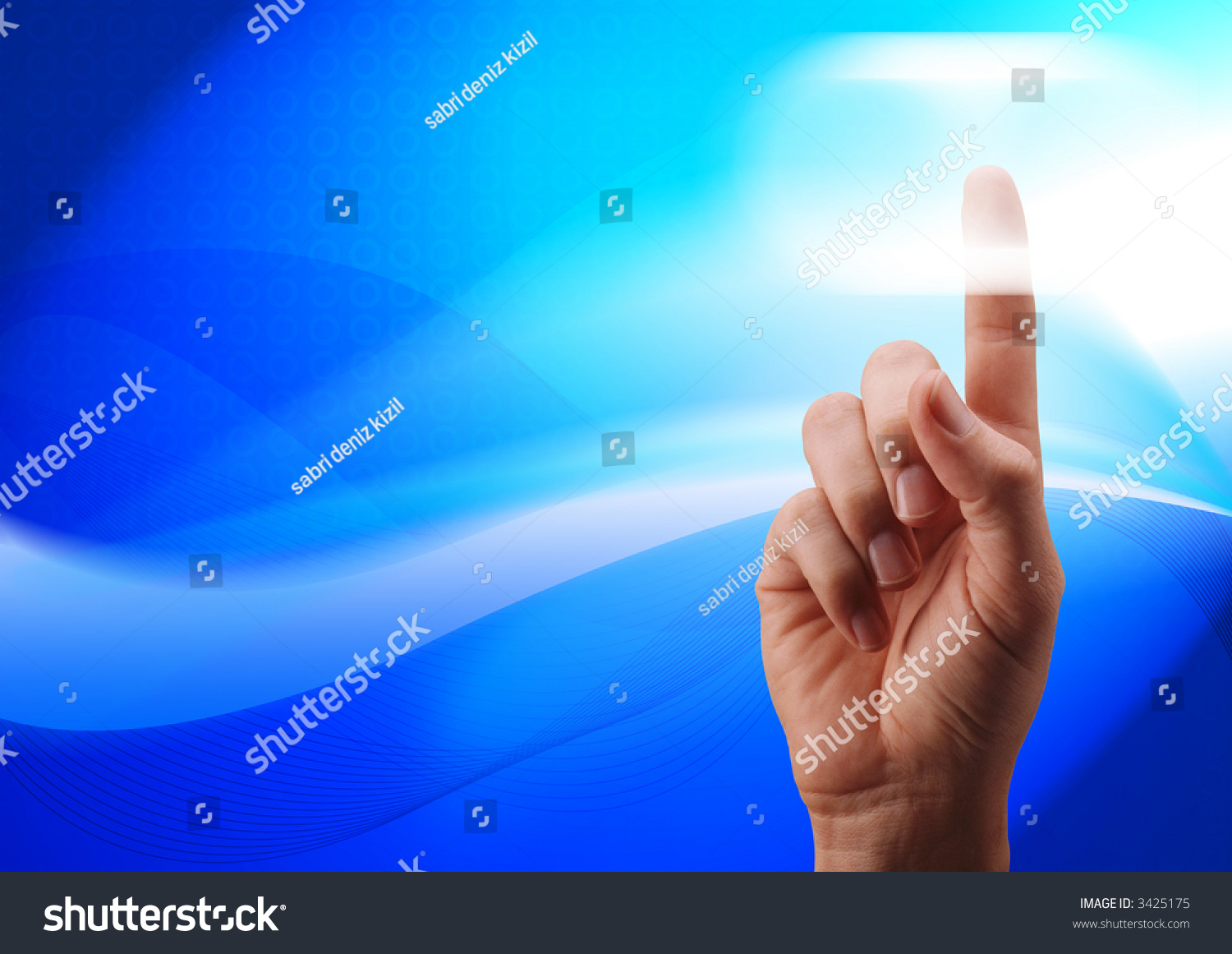 Hand Pushing Button Stock Photo 3425175 | Shutterstock