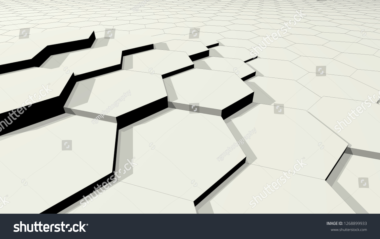 Hexagon Renderings Pattern 3d 스톡 일러스트 1268899933 | Shutterstock