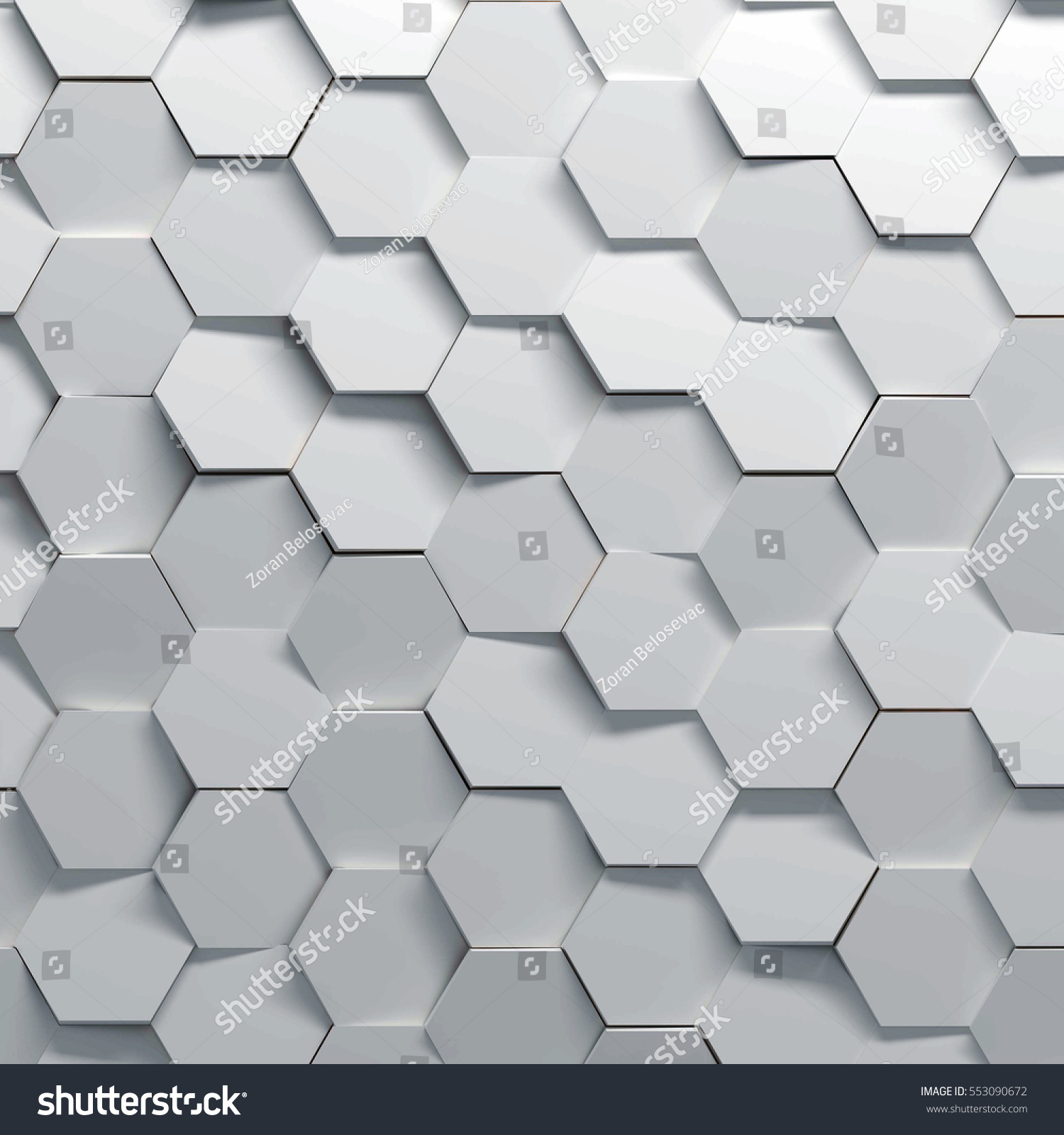 Hexagonal Parametric Pattern 3d Illustration: ilustrações stock ...