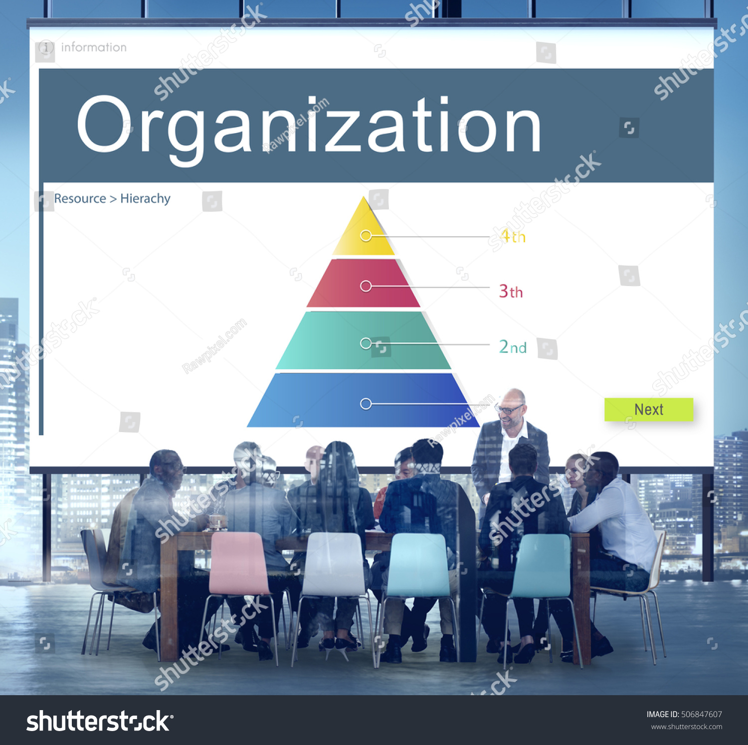 Hierarchy Organization Structure Position Chart Concept Foto stock ...