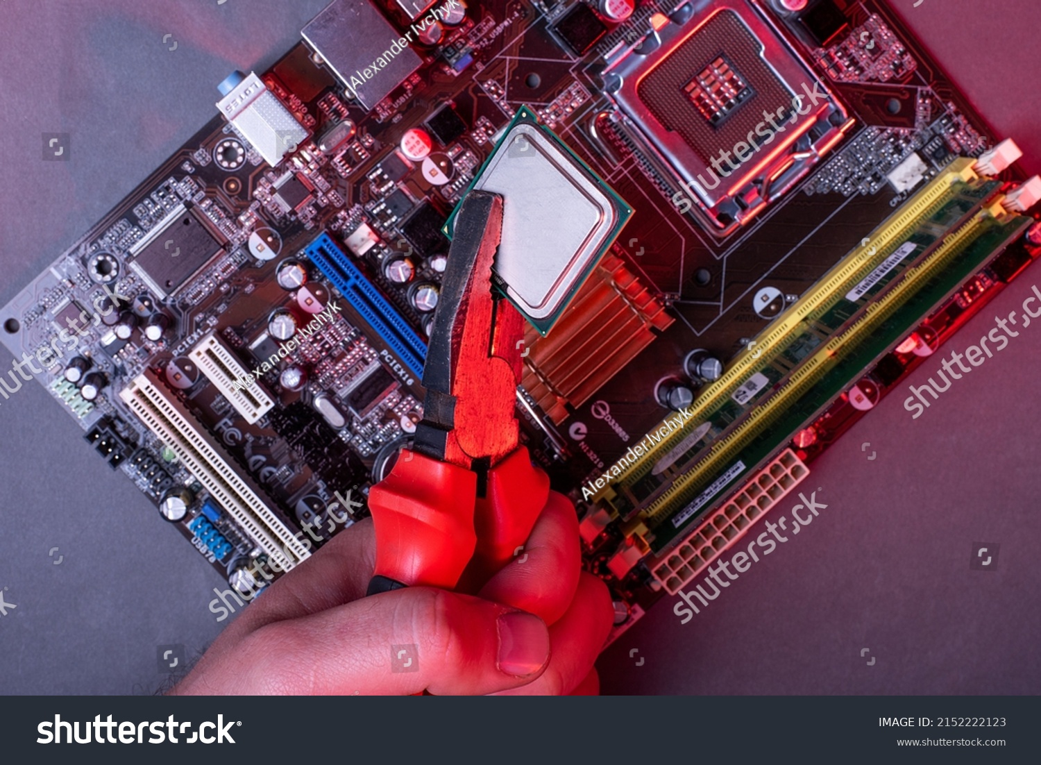 High Performance Personal Computer Repair Processor Stock Photo ...