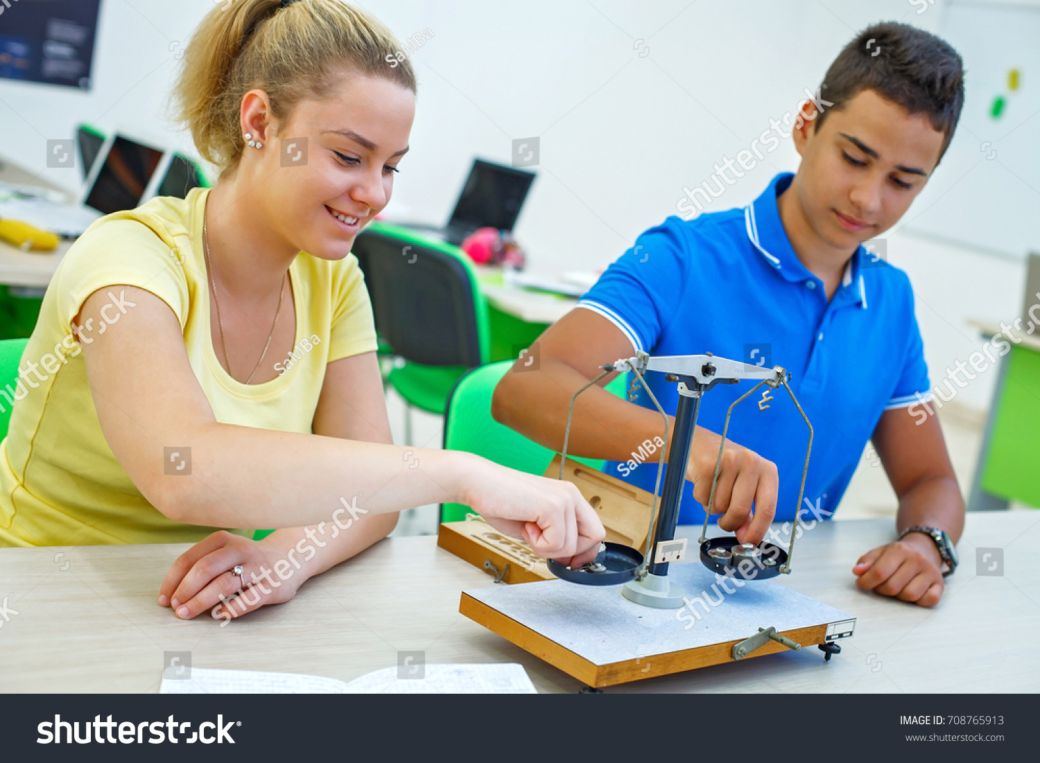 High School Students Learning Physics Stock Photo (Edit Now) 708765913