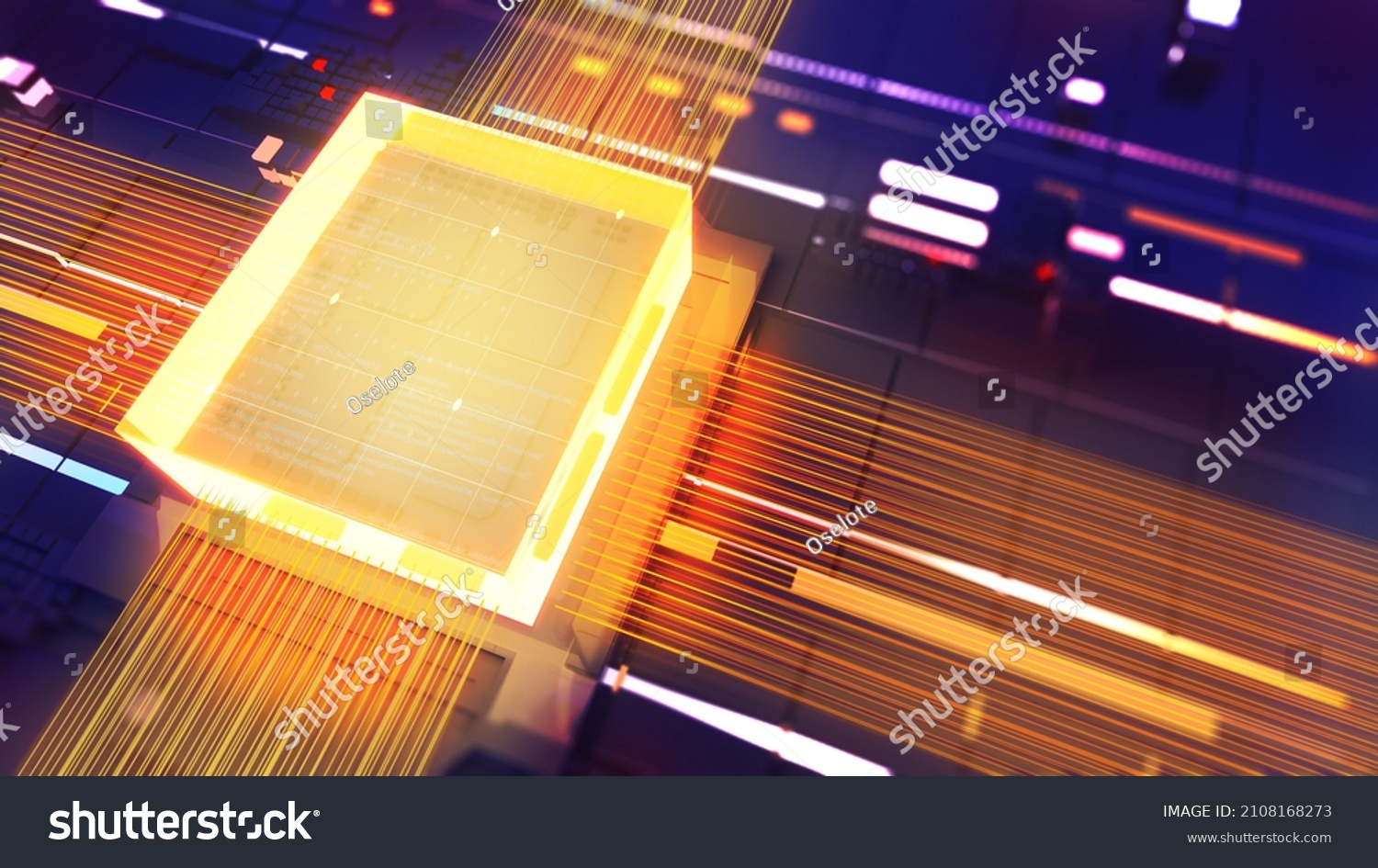 High Speed Data Transfer Cpuworking Processing Stock Illustration ...