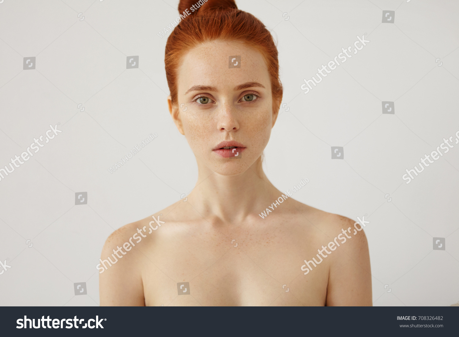Horizontal Portrait Naked Beautiful Female Freckled Stock Photo (Edit ... Horizontal Portrait Naked Beautiful Female Freckled Stock Photo (Edit ...