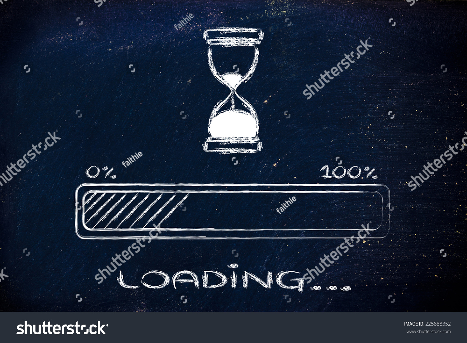 Hourglass Design Progress Bar Loading Pc Stock Illustration 225888352 Shutterstock