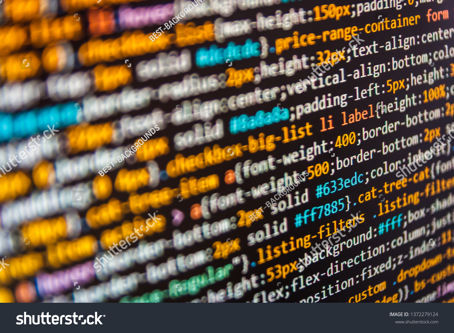 Html Code On Computer Screen Isolated Stock Photo (Edit Now) 1372279124