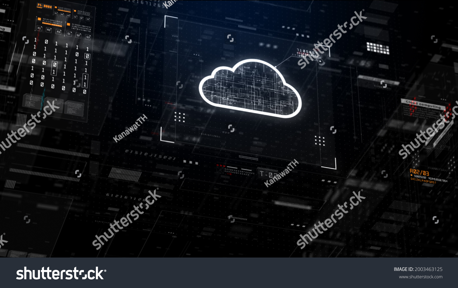Hud Cloud Computing Digital Data Network Stock Illustration 2003463125 | Shutterstock