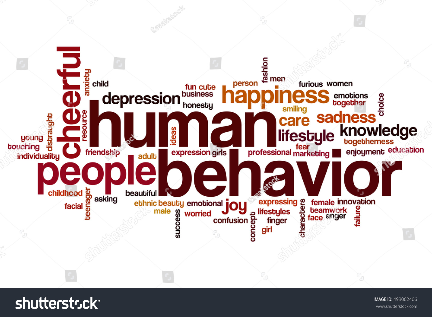 Human Behavior Word Cloud Concept Stock Illustration 493002406 ...