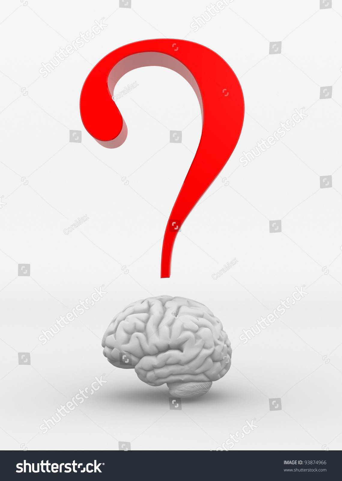 Ilustrasi Stok Human Brain Question Mark 3d Render 93874966 | Shutterstock Ilustrasi Stok Human Brain Question Mark 3d Render 93874966 | Shutterstock
