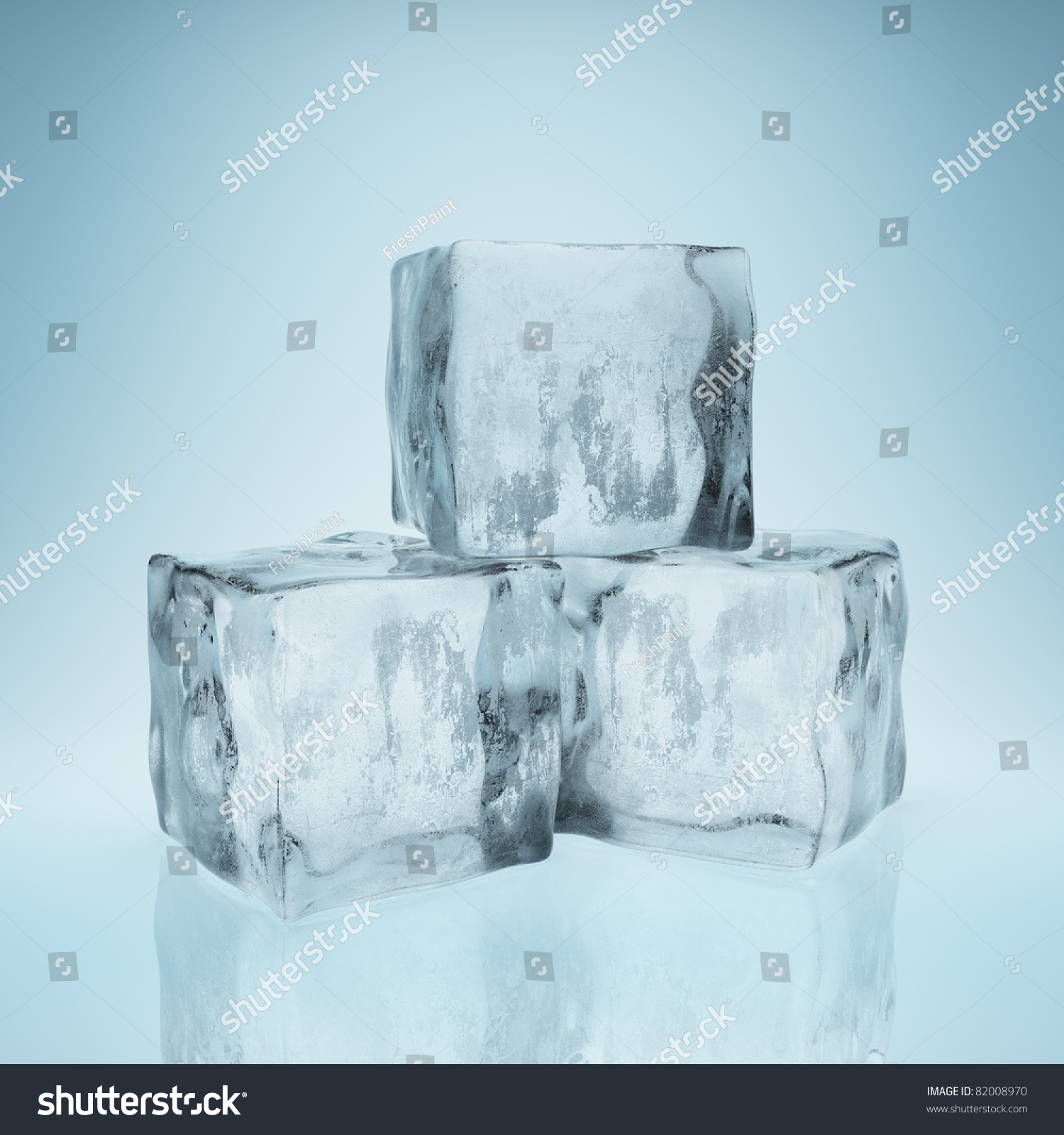 Ice Cubes Reflection Stock Illustration 82008970 | Shutterstock