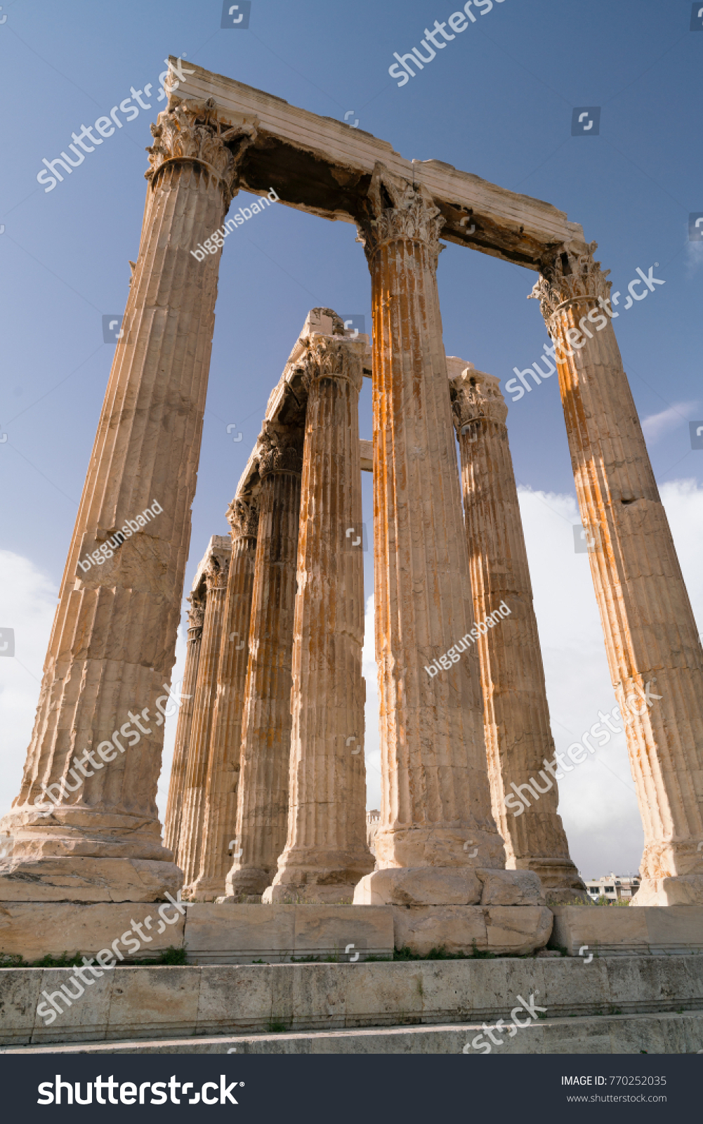 Iconic Pillars Temple Olympian Zeus Athens Stock Photo (Edit Now) 770252035 Iconic Pillars Temple Olympian Zeus Athens Stock Photo (Edit Now) 770252035