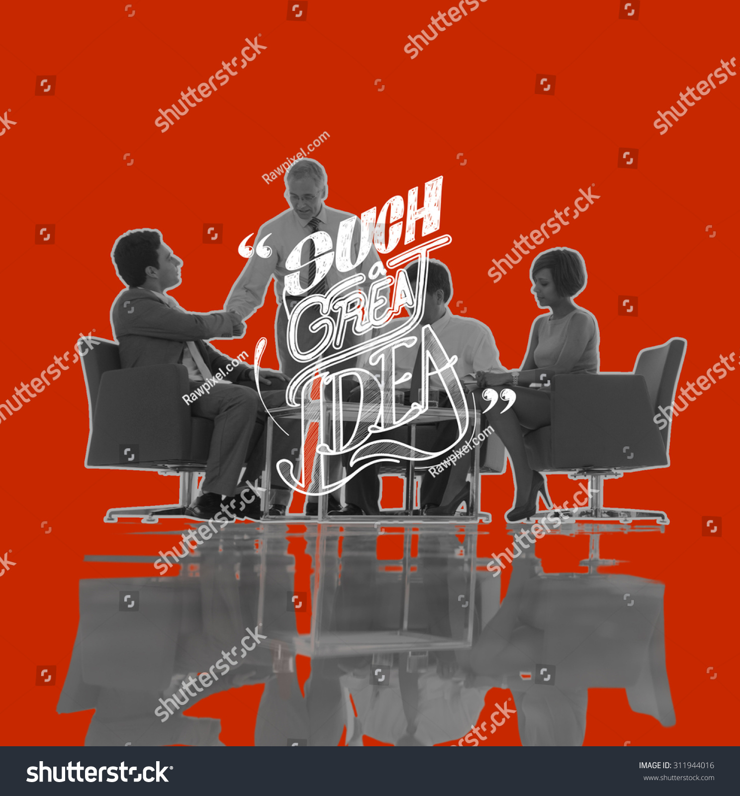 Idea Complement Brilliant Teamwork Motivation Concept Stock Photo ...