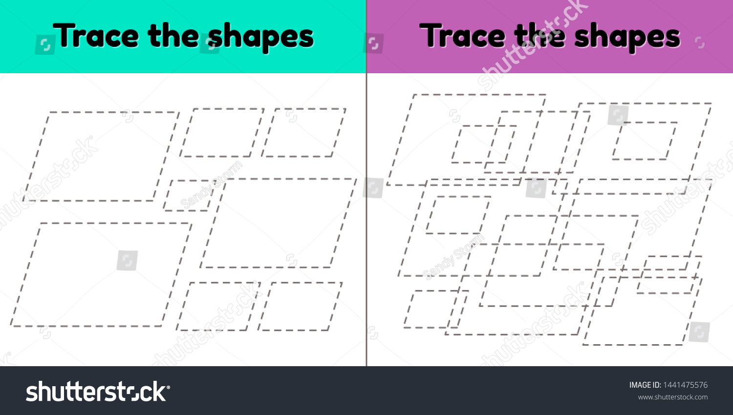 Illustration Educational Tracing Worksheet Kids Kindergarten: ภาพประกอบ ... Illustration Educational Tracing Worksheet Kids Kindergarten: ภาพประกอบ ...