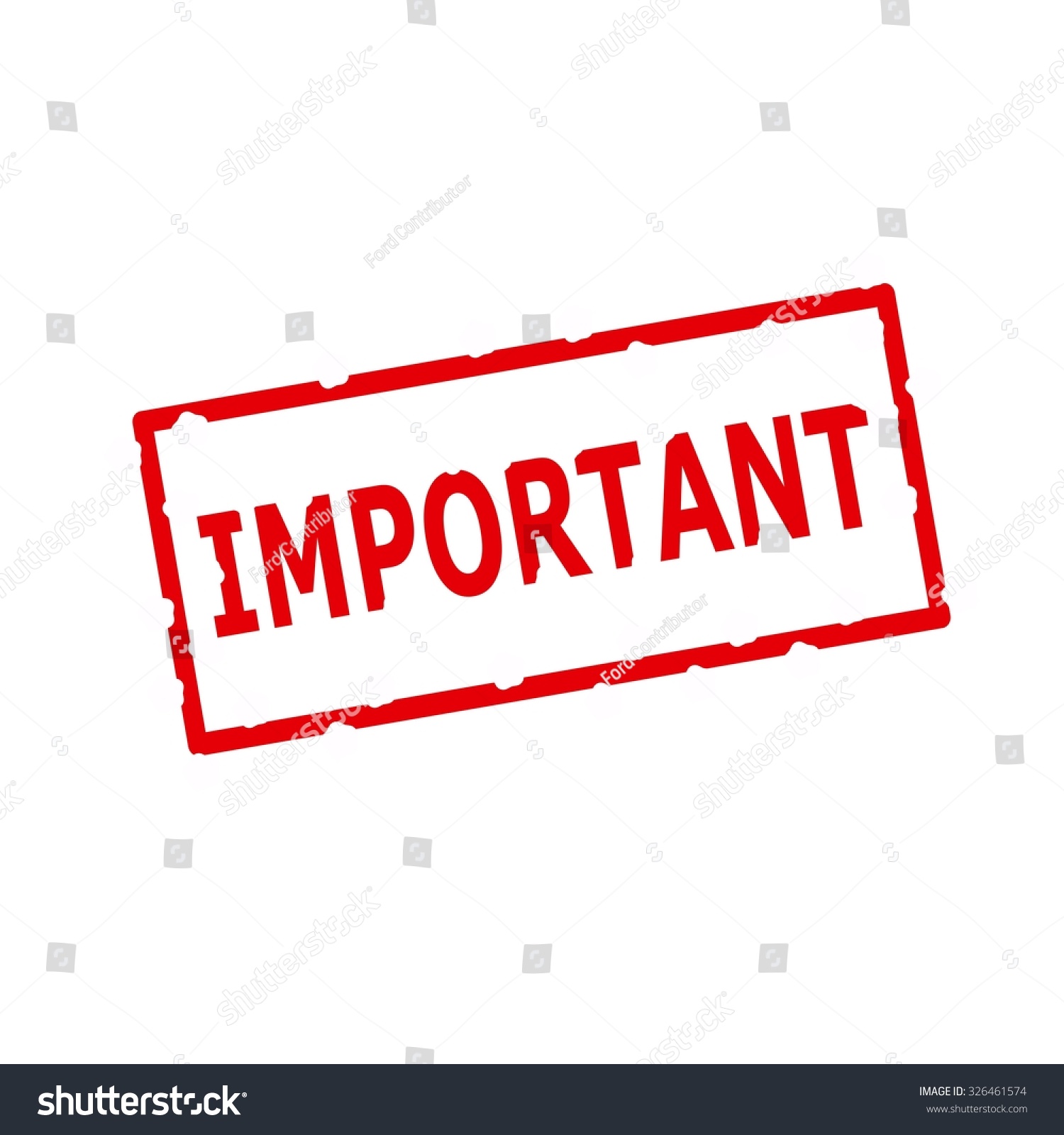 Important Red Stamp Text On Rectangular Stock Illustration 326461574 ...