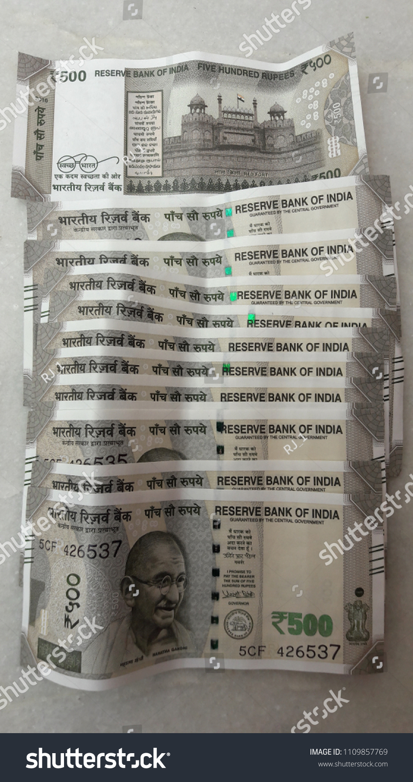 Indian 500 Rupee Notes Stock Photo 1109857769 | Shutterstock
