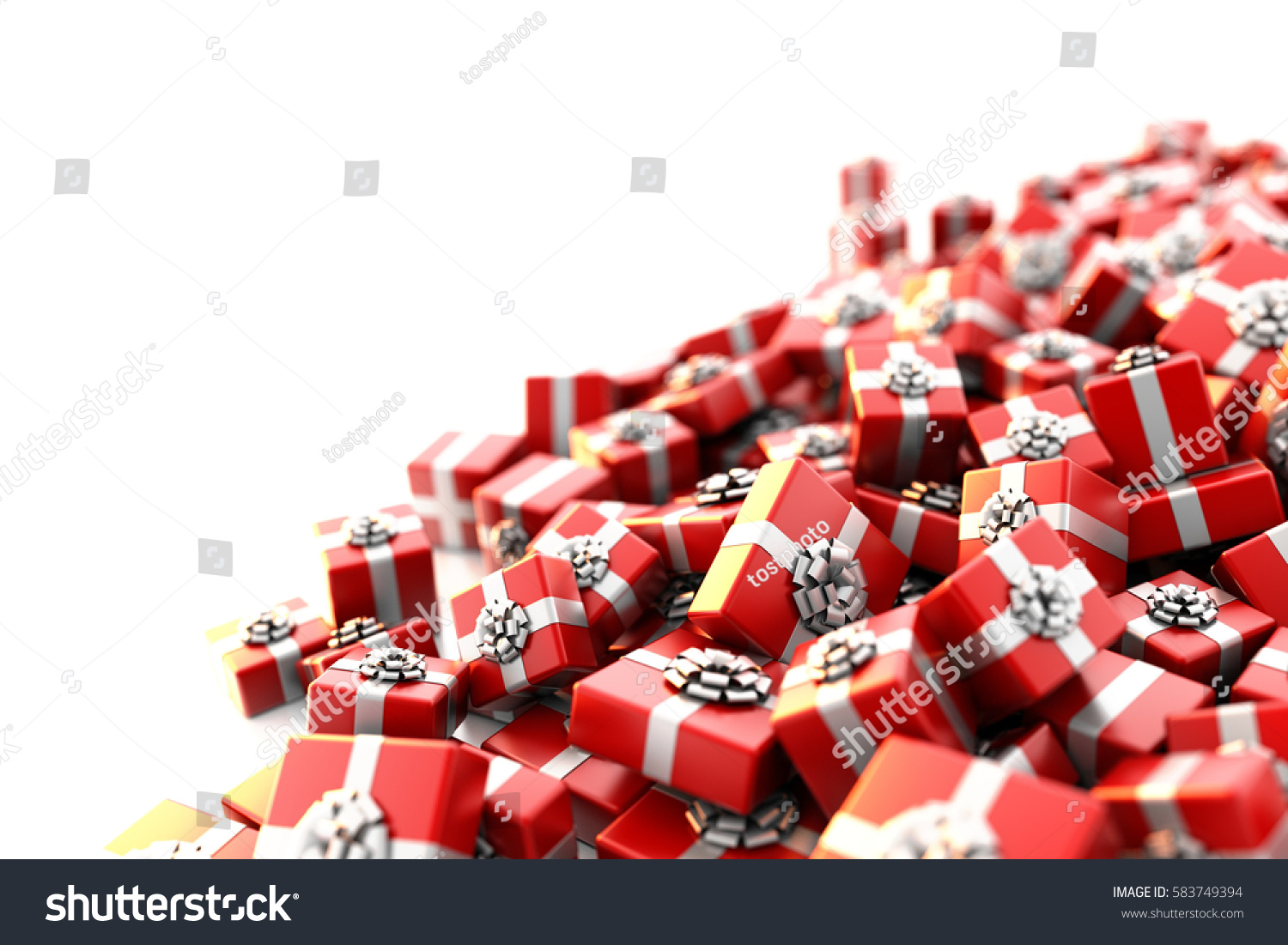 Infinite Gift Boxes 3d Rendering Background Stock Illustration 583749394