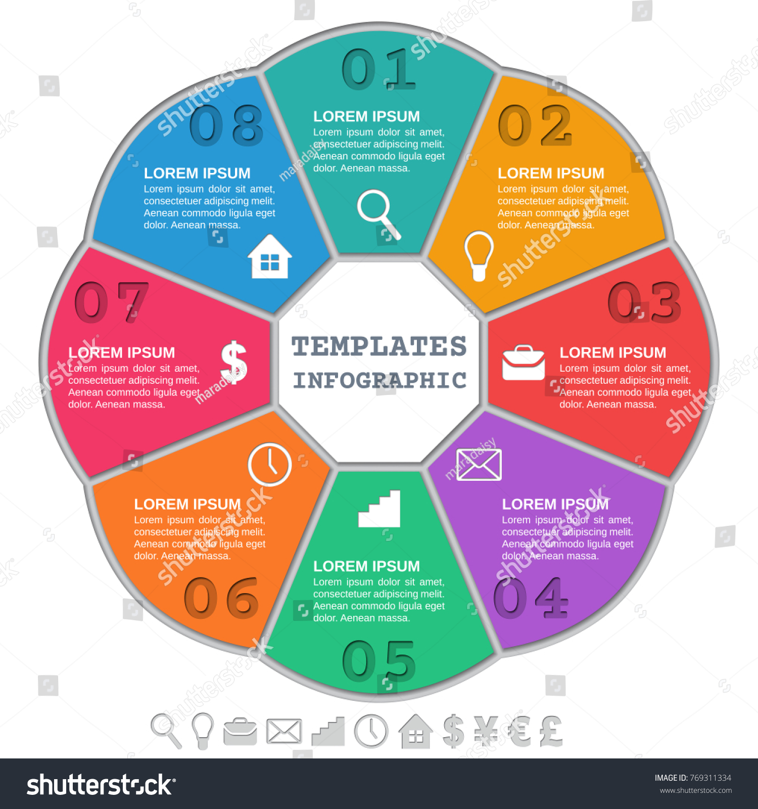 Infographics Timeline Circular Template Infographic Graphics Stock ...