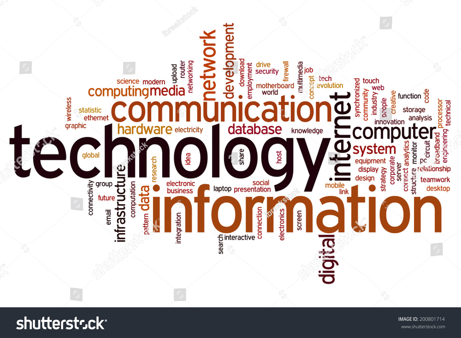 Information Technology Concept Word Cloud Background Stock Illustration ...