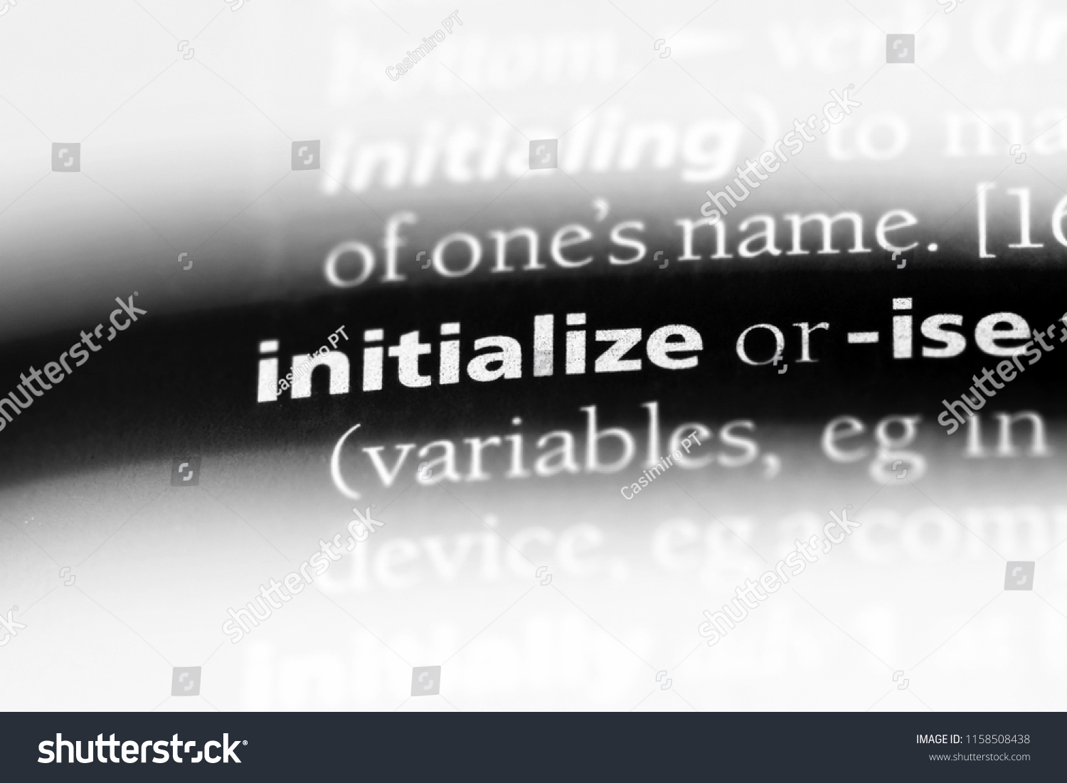 Initialize Word Dictionary Initialize Concept Stock Photo 1158508438 ...