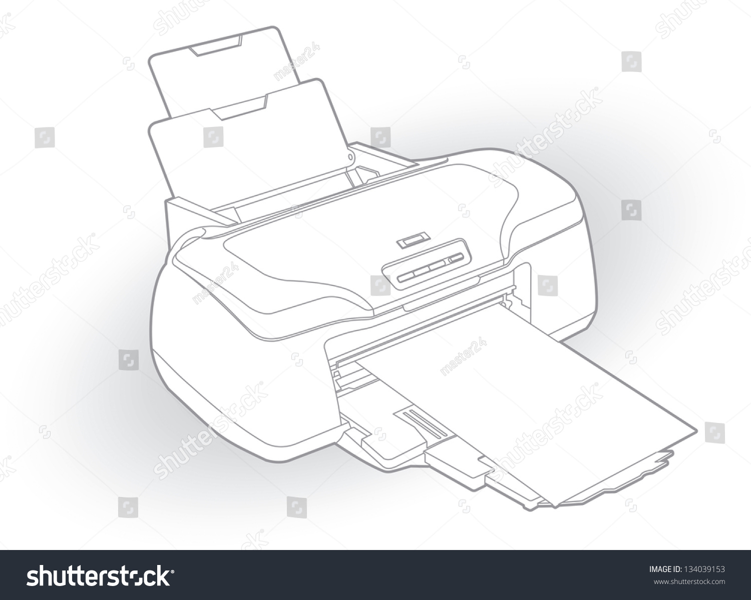 Ink Printer Stock Illustration 134039153 | Shutterstock