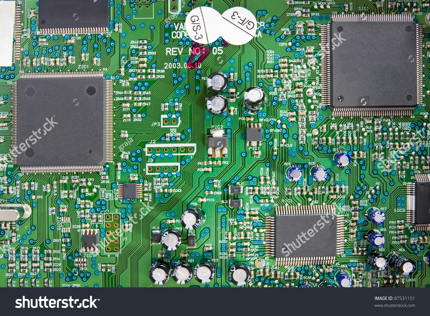 Inside Computer Microscheme Electrical Ways 스톡 사진(지금 편집) 87531151