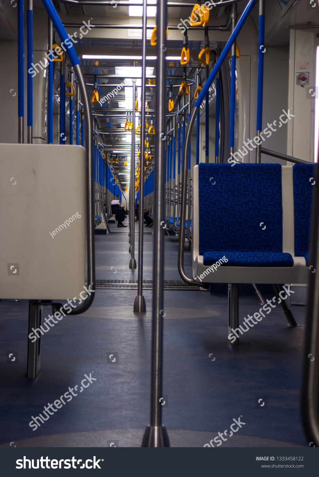 Inside Train Perspective Background Stock Photo (Edit Now) 1333458122